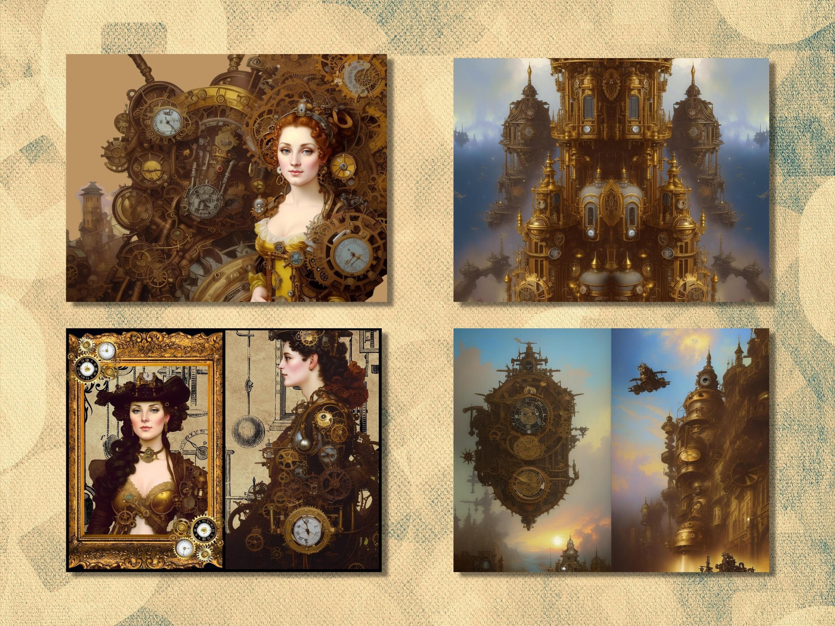 Steampunk Ladies Junk Journal Kit PRINTABLE Steampunk - Etsy