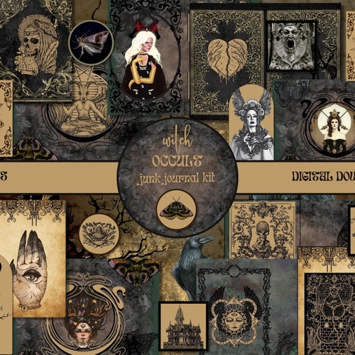 Occult Junk Journal Kit PRINTABLE Witch Ephemera Pack - Etsy