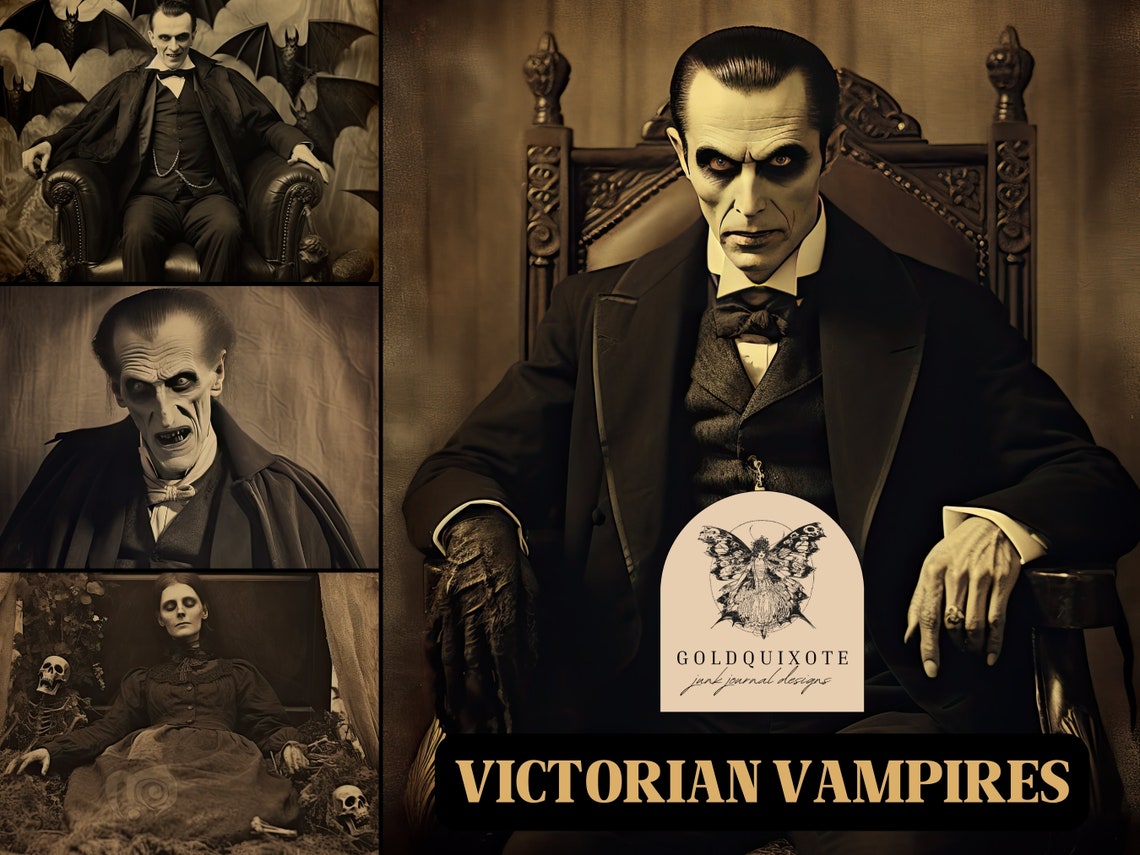 Victorian Vampires Vintage Photo Pack Creepy Ephemera PRINTABLE DIGITAL ...