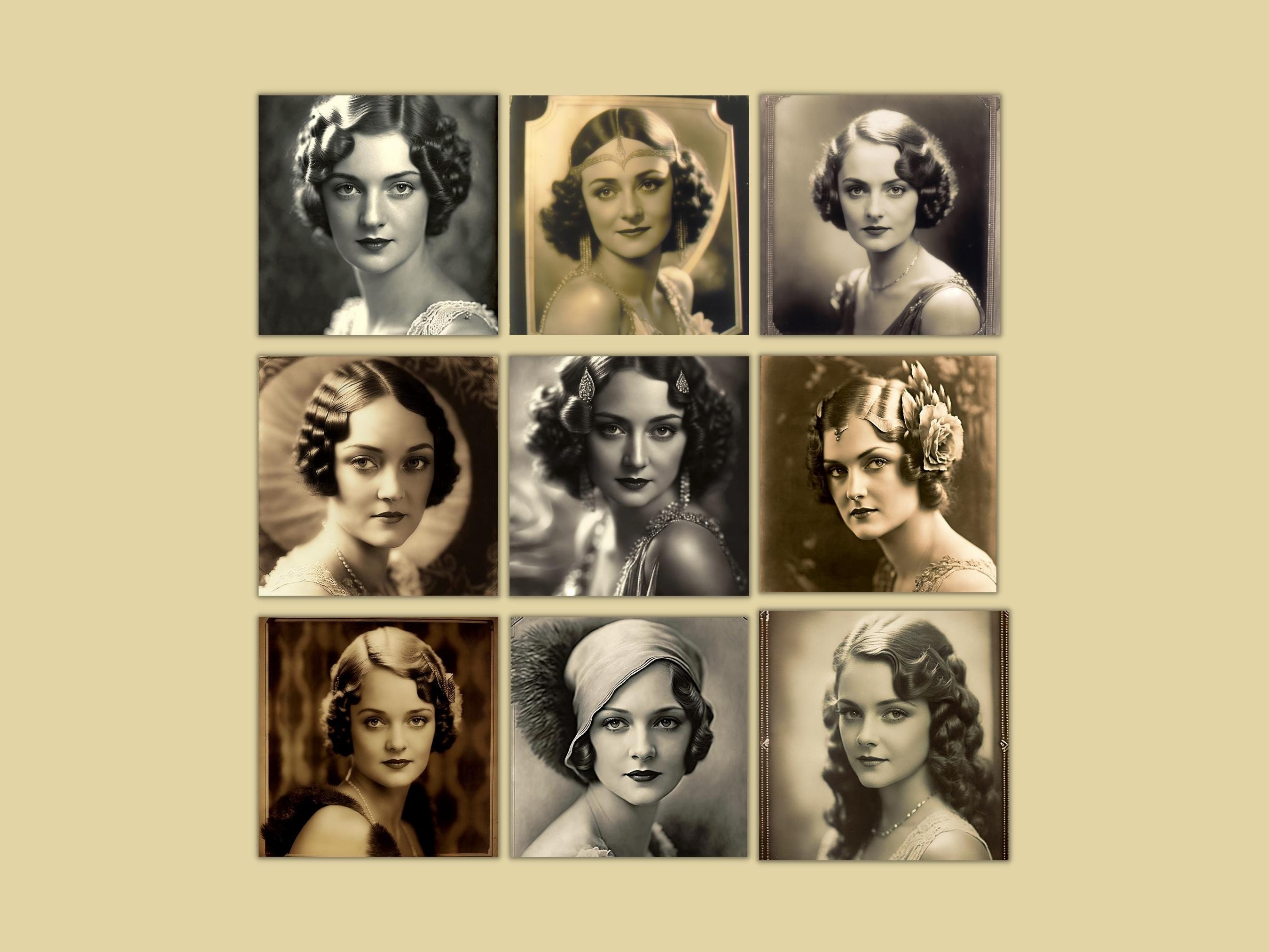 Art Deco Women Portrait Photo Set PRINTABLE 1920s Vintage Women Photos ...