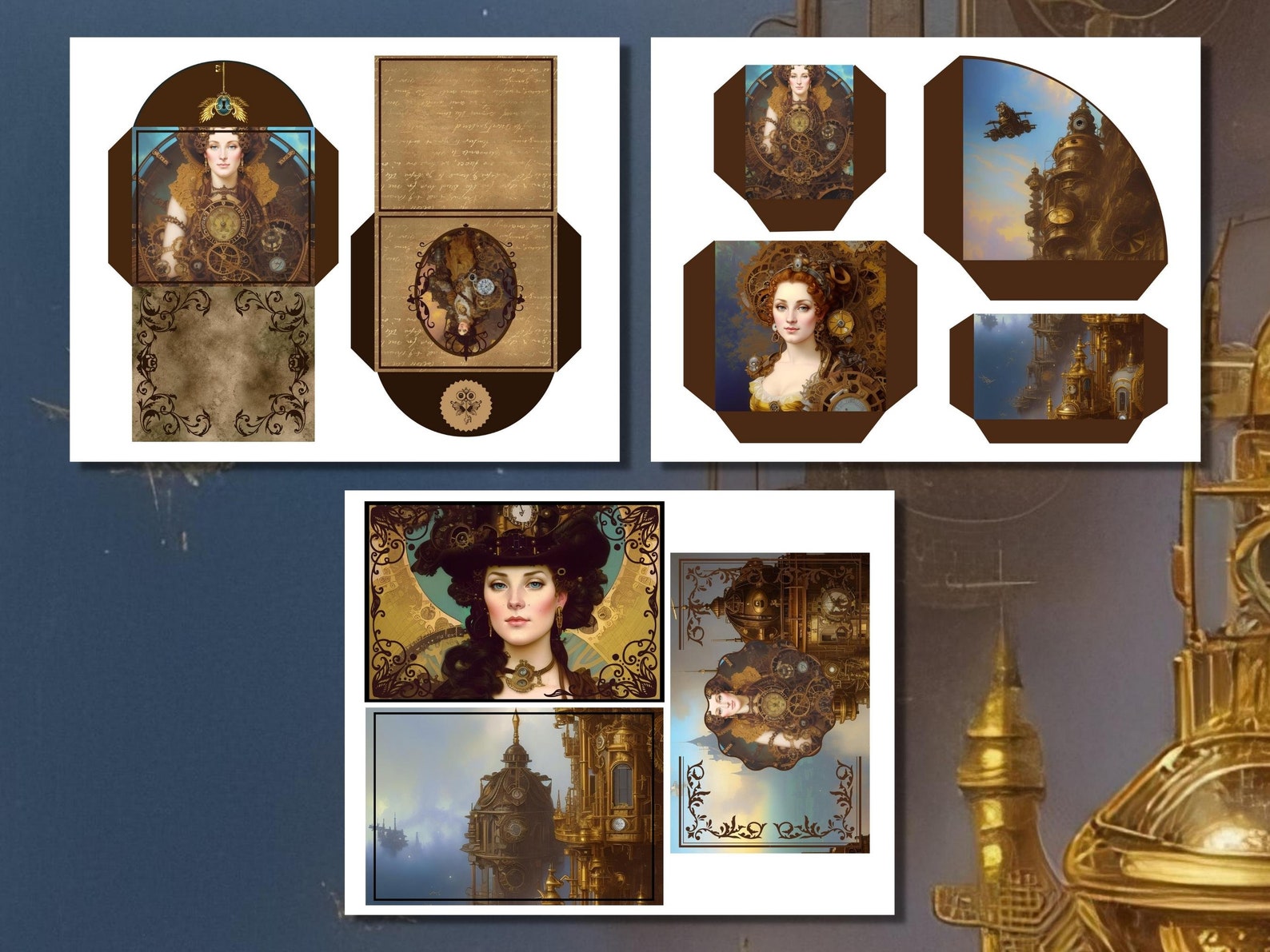 Steampunk Ladies Junk Journal Kit PRINTABLE Steampunk Ephemera Pack ...