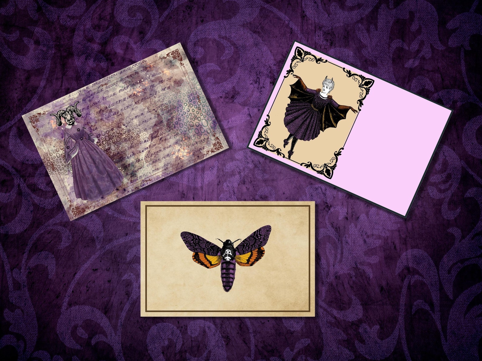 Purple Blush Gothic Junk Journal Kit Printable Witch Ephemera Pack ...