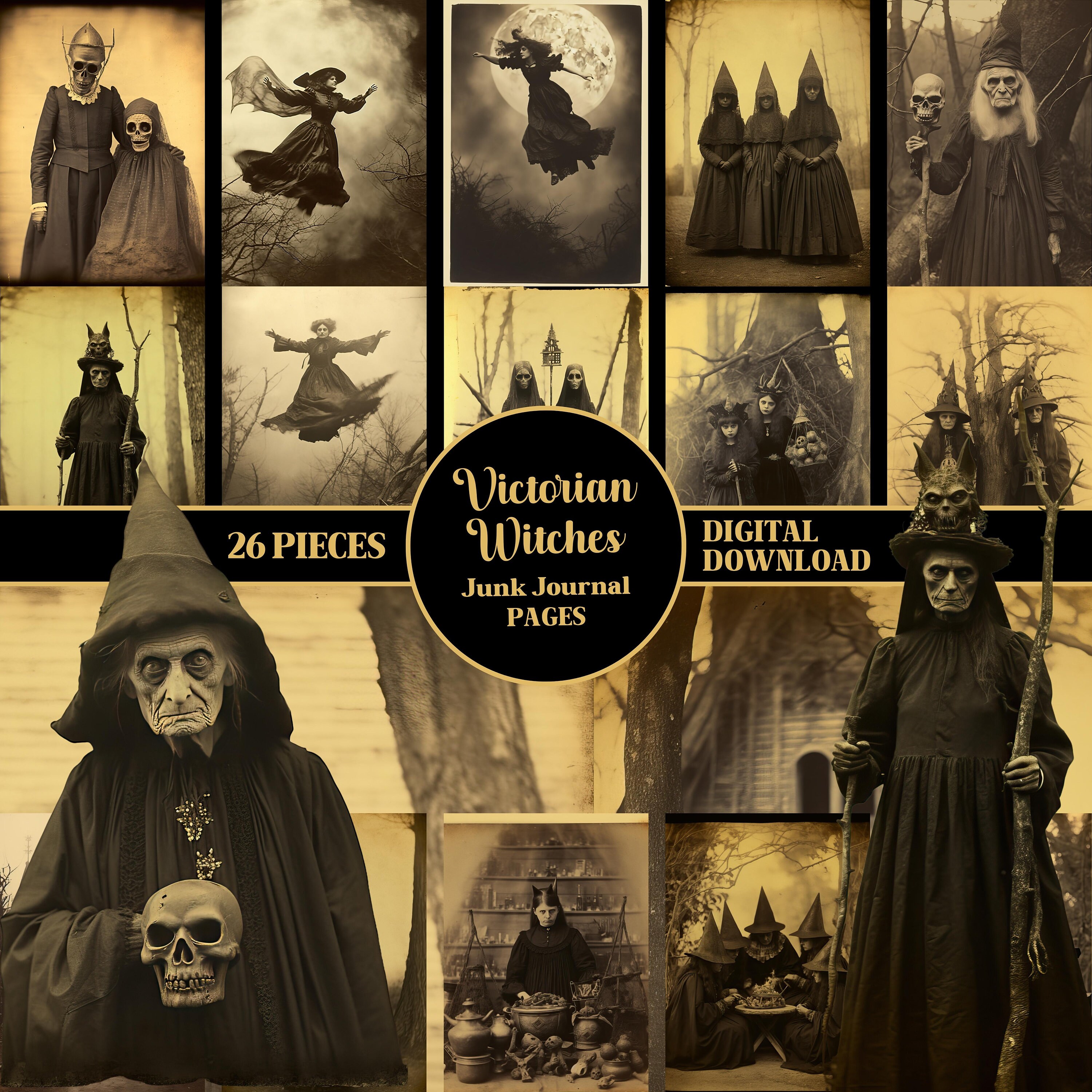 Victorian Witches Junk Journal Kit PRINTABLE Vintage Oddities Photos ...