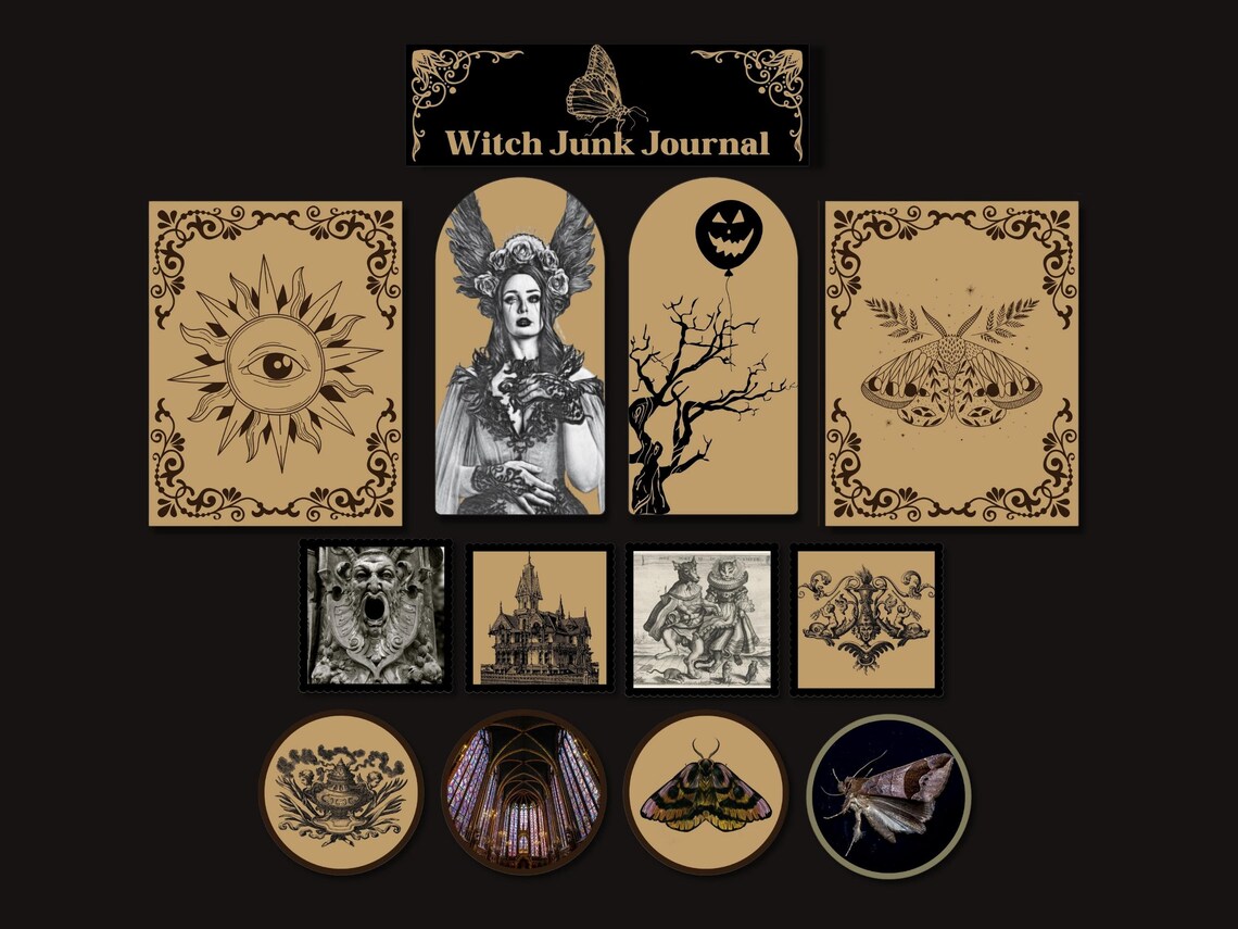 Occult Junk Journal Kit PRINTABLE Witch Ephemera Pack - Etsy