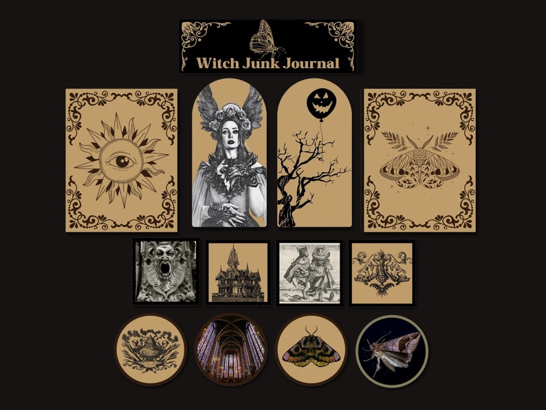 Occult Junk Journal Kit PRINTABLE Witch Ephemera Pack - Etsy