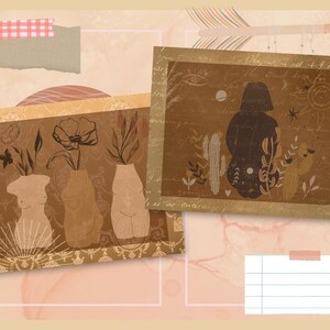 BOHO Junk Journal Kit Boho Ephemera Pack BOHO Collage Sheets Scrapbook ...