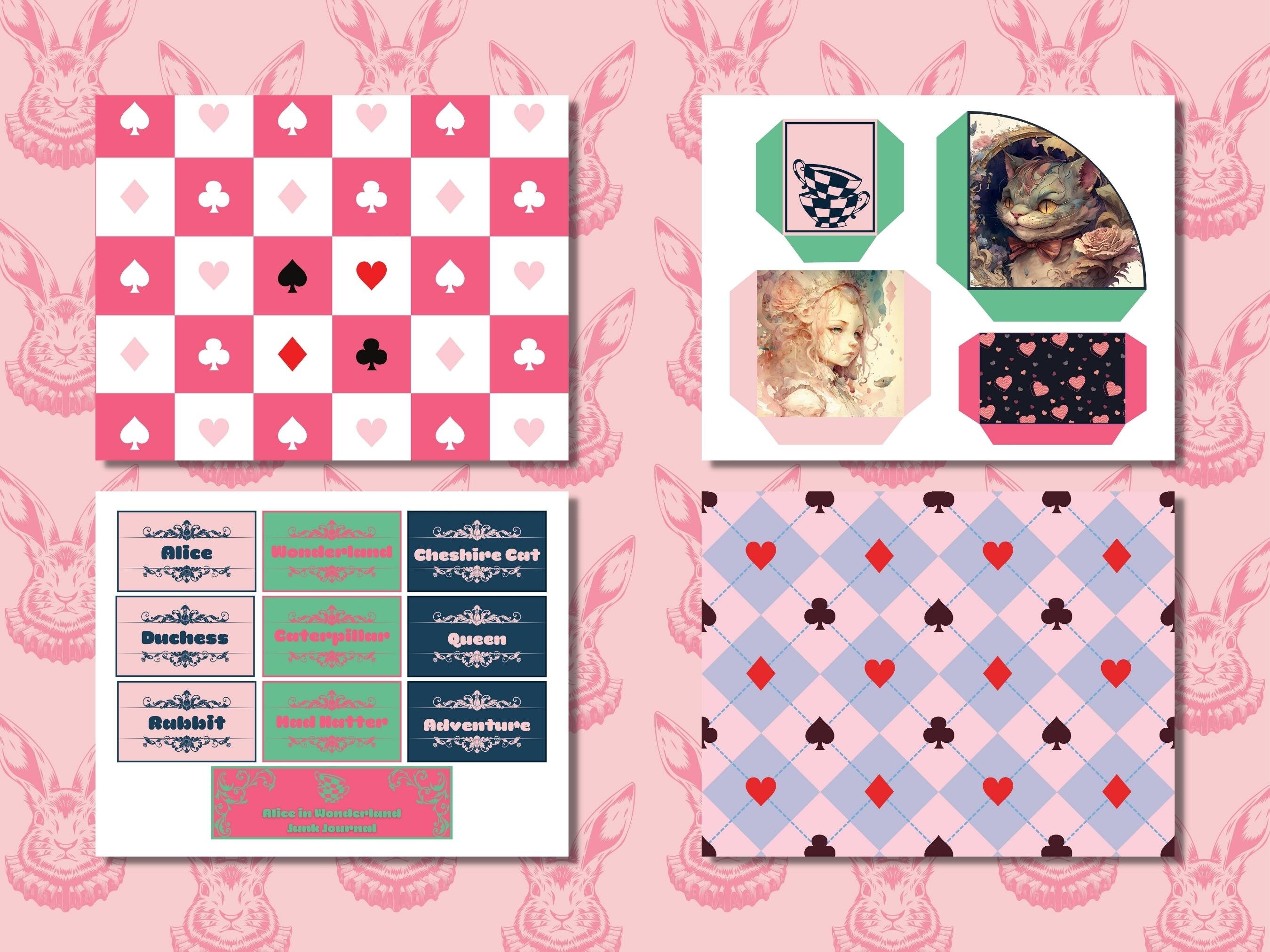 Alice in Wonderland Junk Journal Pages DIGITAL Alice Ephemera - Etsy