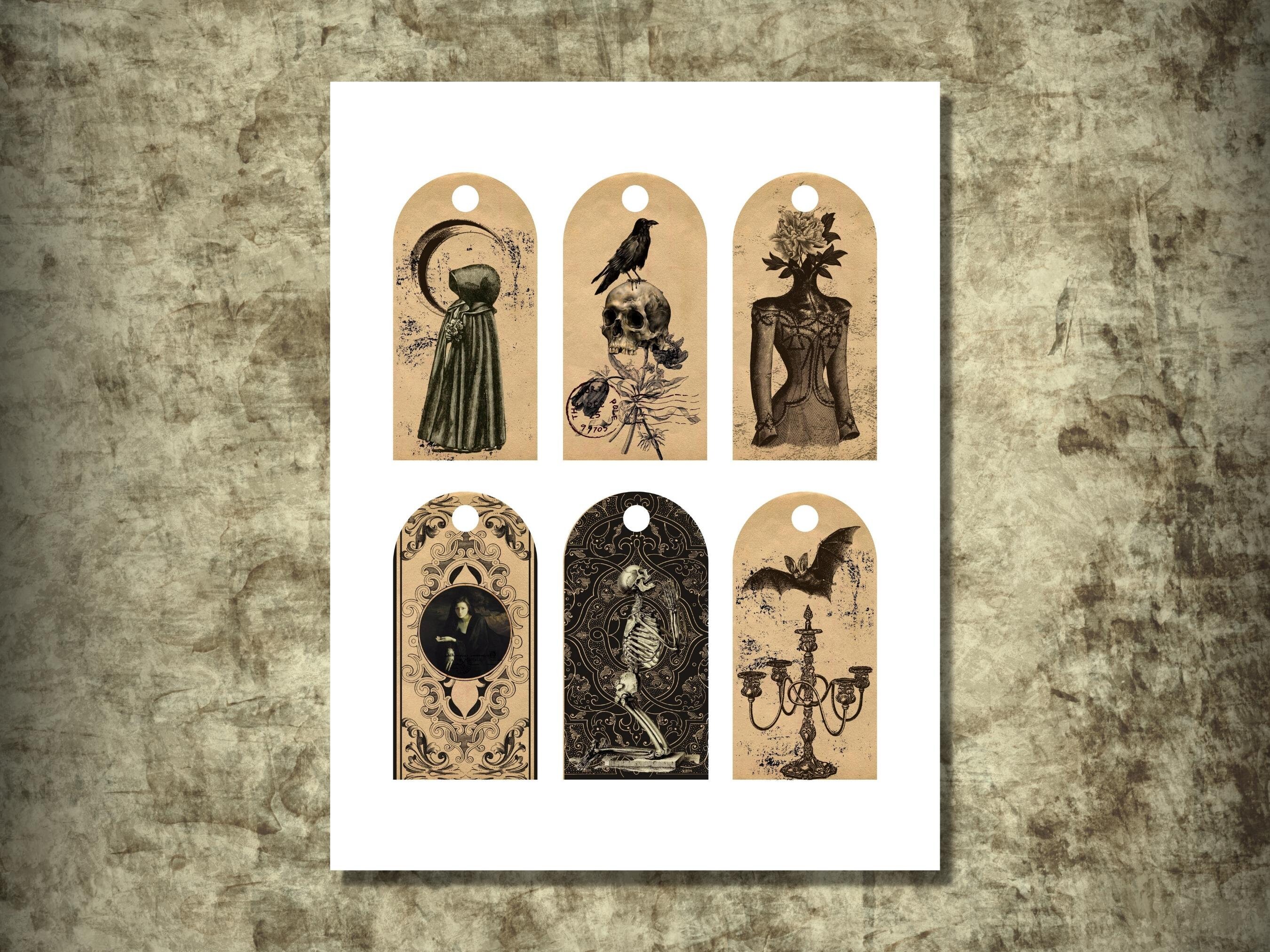 Gothic Junk Journal Halloween Tags PRINTABLE Horror Ephemera Macabre ...