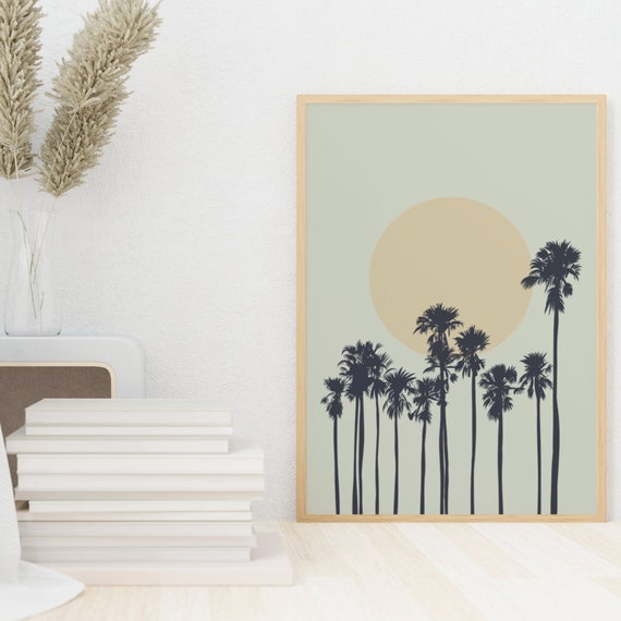 Printable Palm Tree Wall Art Digital Palm Tree Print - Etsy
