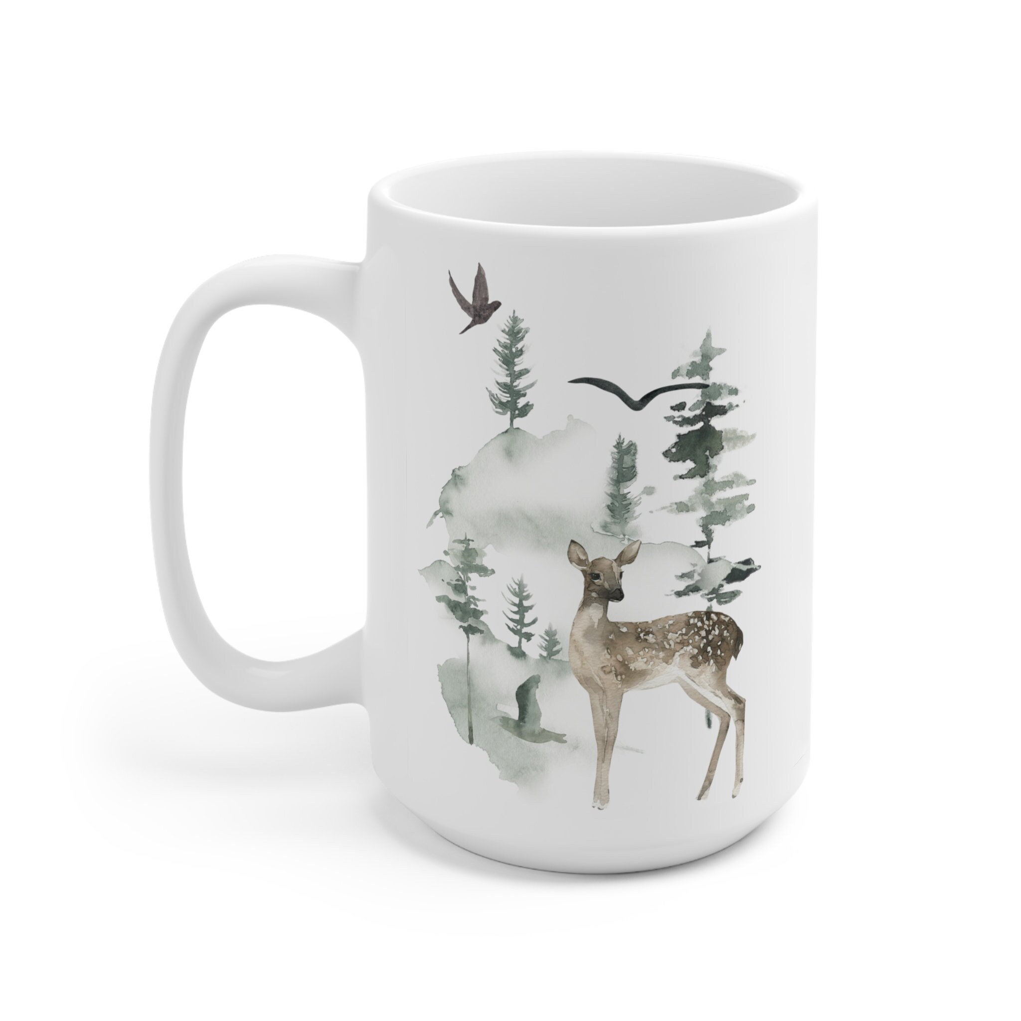 Woodland Doe PNG Digital Download Watercolor Deer Forest Clipart Doe ...