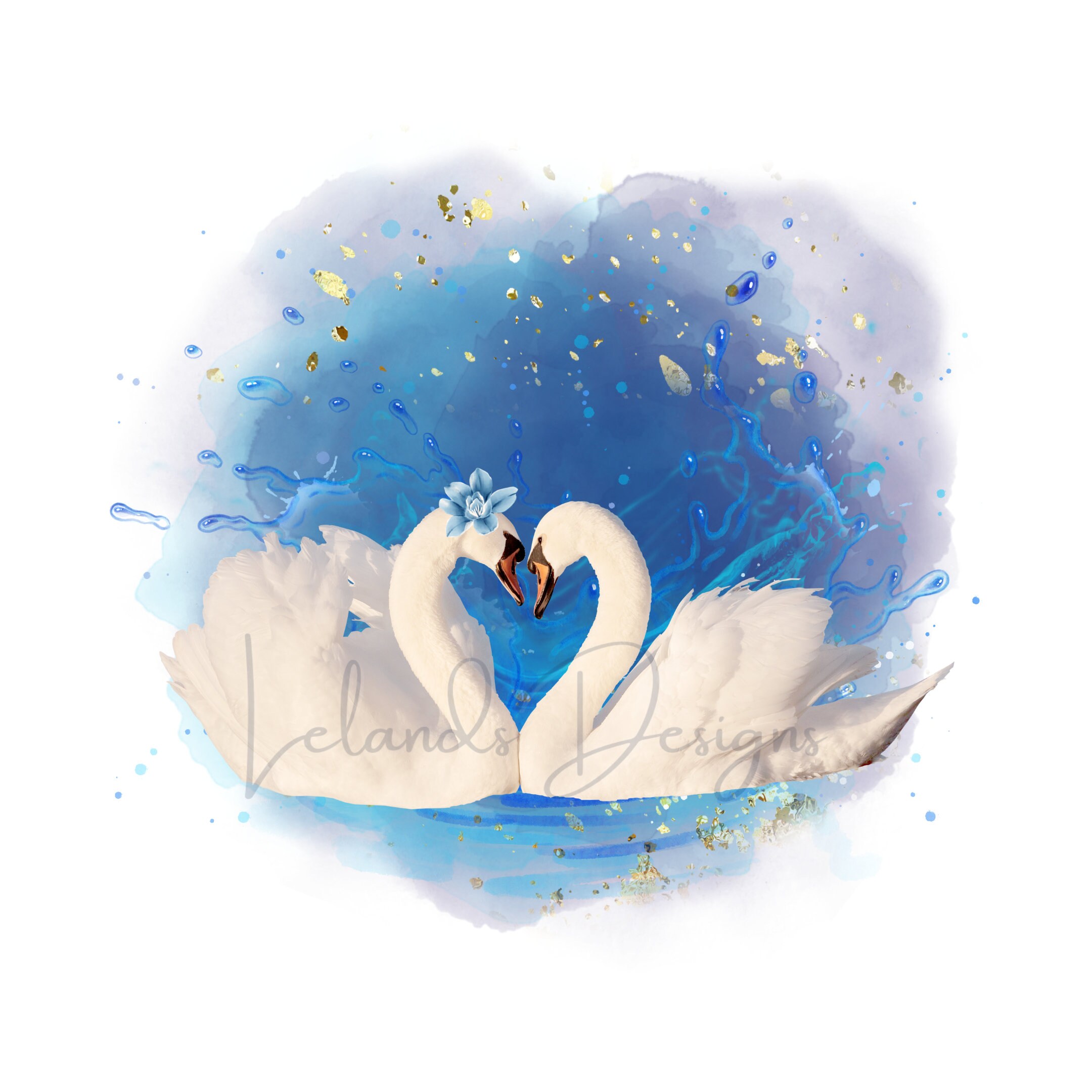 Swan Love Clipart Dividers