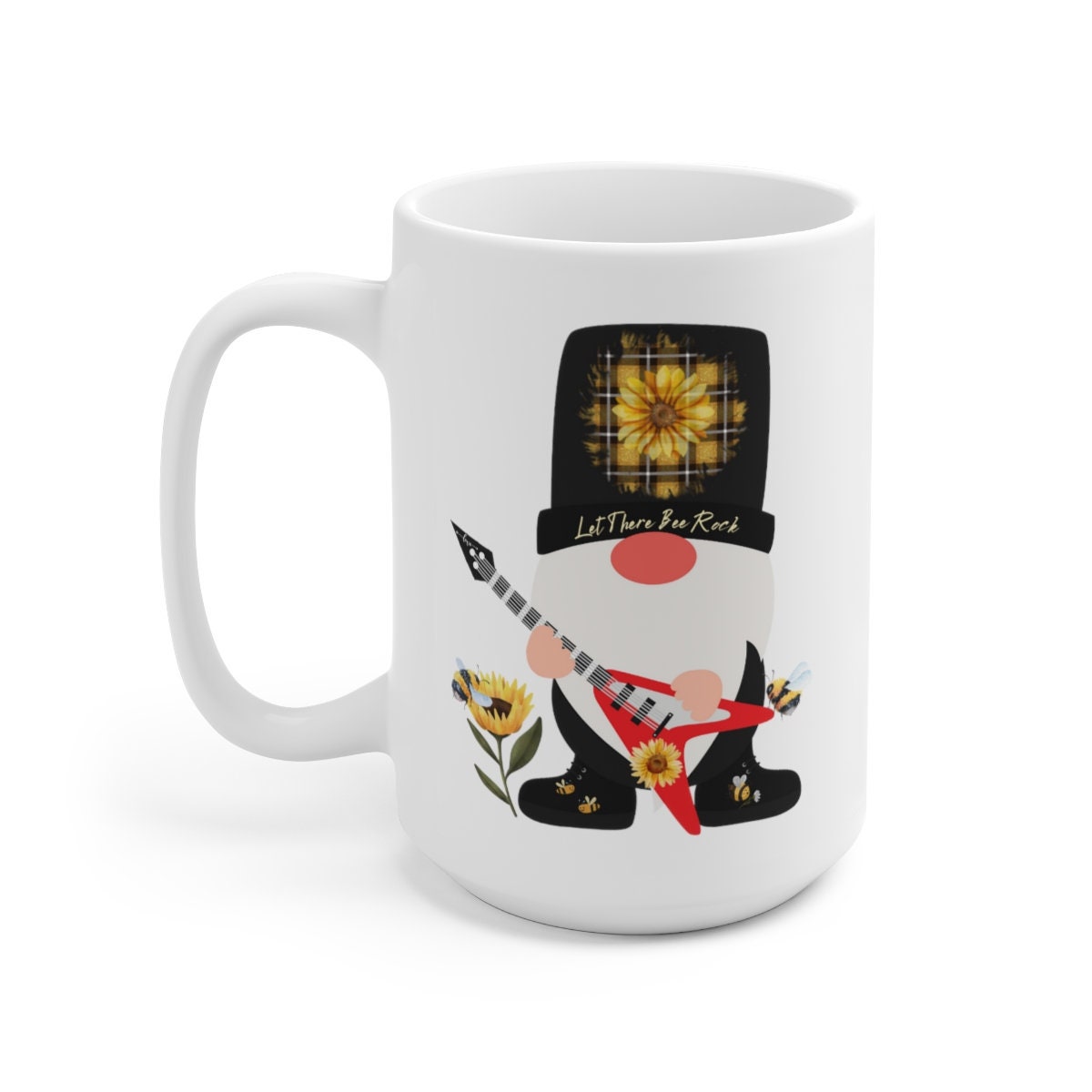 Let There Bee Rock Digital Download Rocker Gnome Bee Clipart Sunflower ...