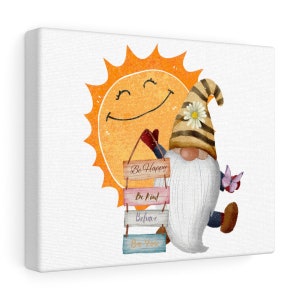 Happy Gnome PNG & SVG Watercolor Positive Gnome Art Be Happy Gnome ...