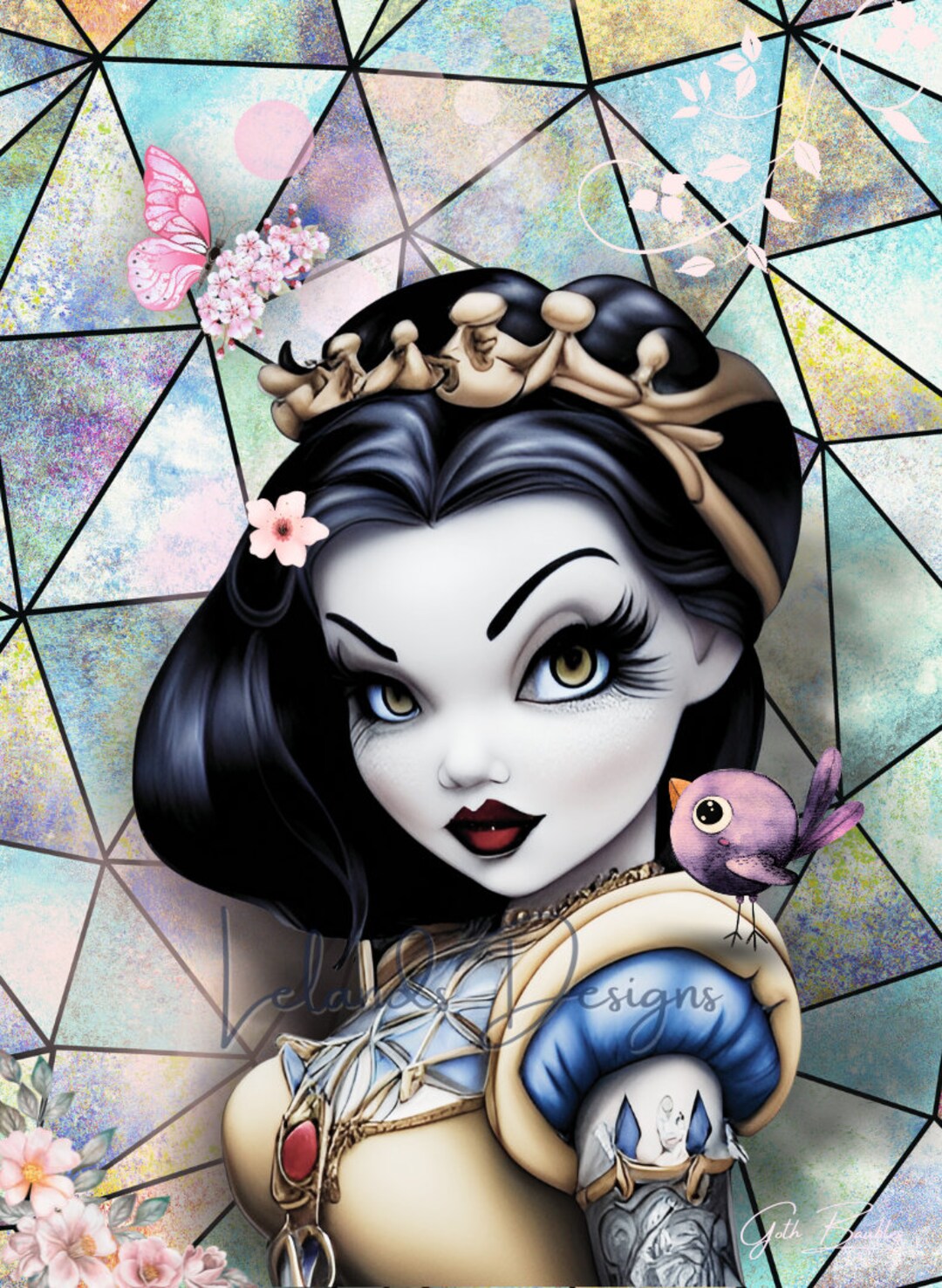 Mysterious Snow Digital Art Gothic Snow White Art Princess Art Young ...