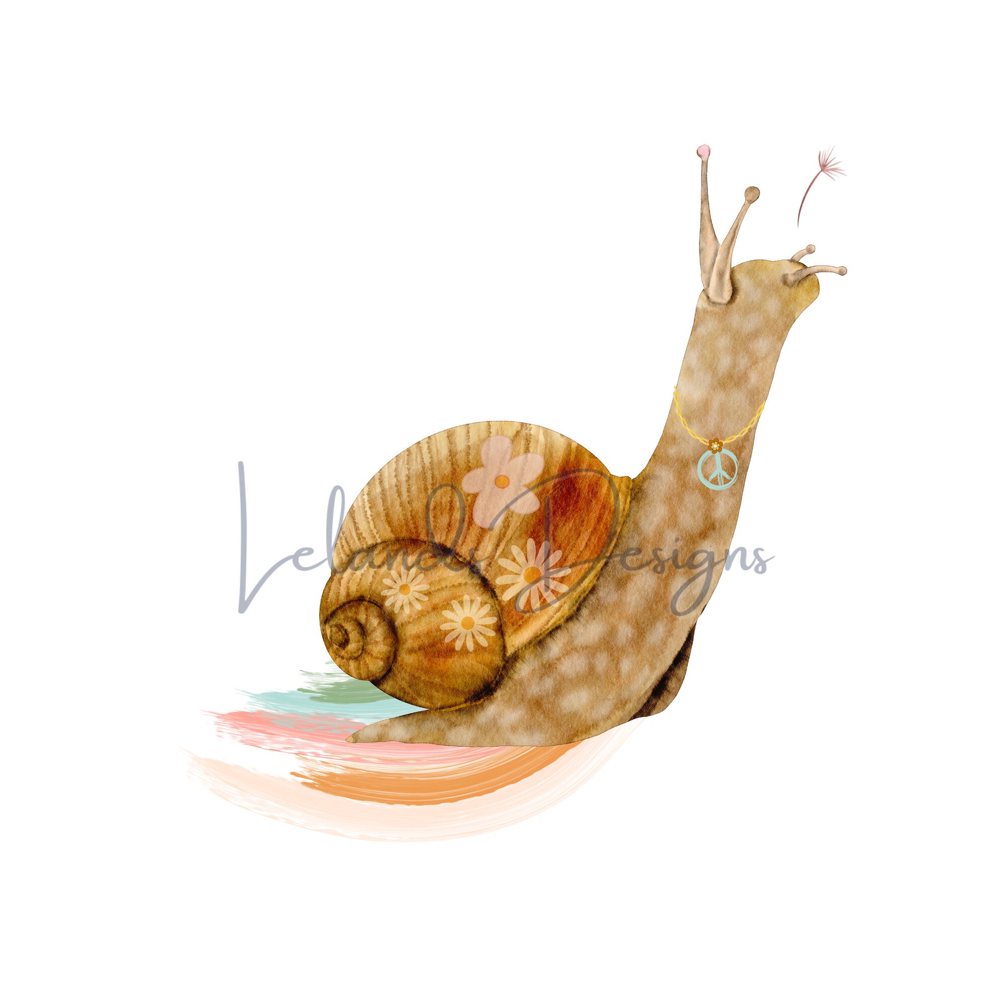 Flower Power Snail PNG Digital Downloads Snail Art Hippie - Etsy