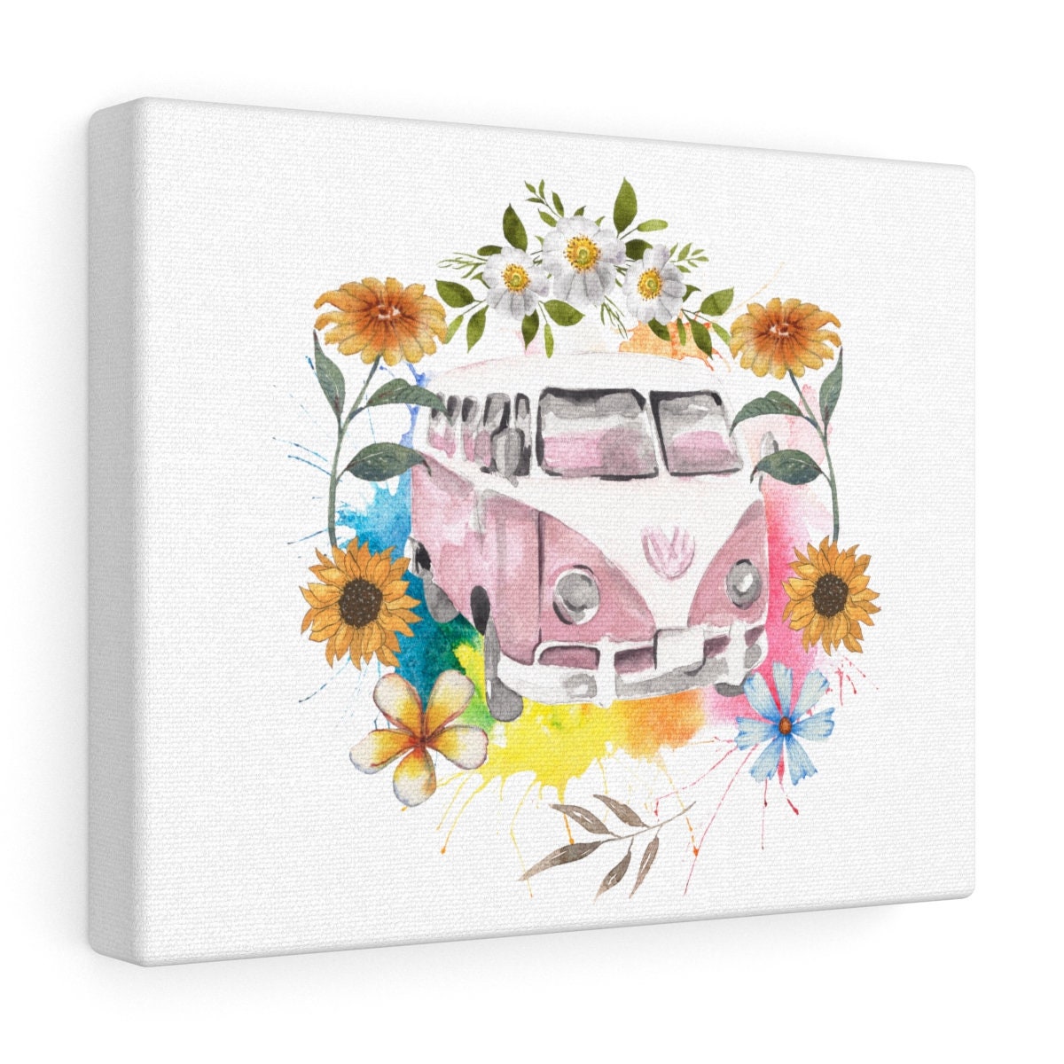 Hippie Bus PNG | Watercolor Groovy Van PNG | Floral Hippie Clipart ...