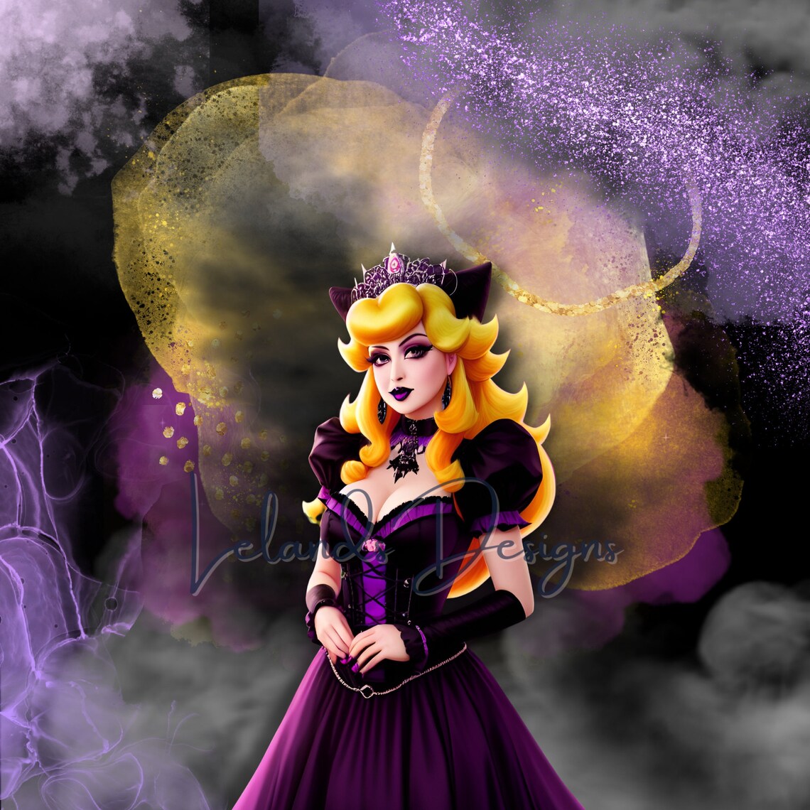 Dark Peach PNG Princess Peach Fan Art Princess Peach Goth Clipart ...