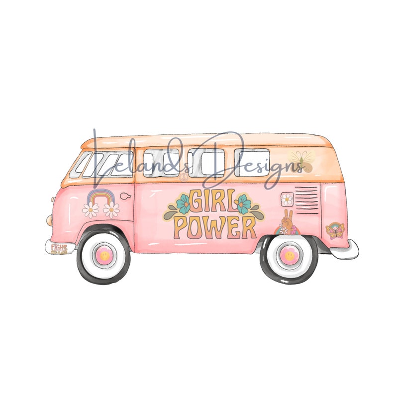 Hippie Van Clipart - Etsy