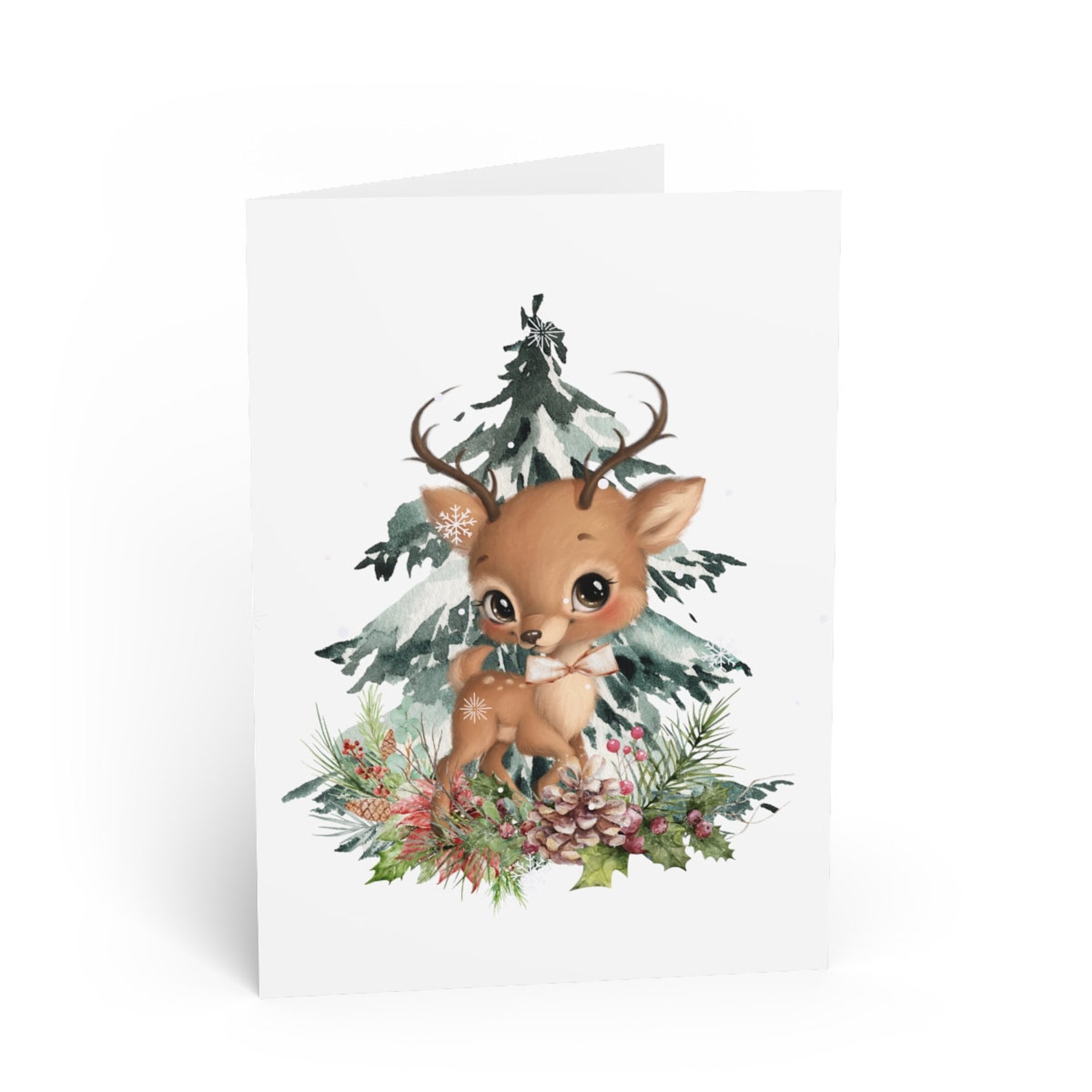 Reindeer Cheer Digital Image Download Adorable Little - Etsy