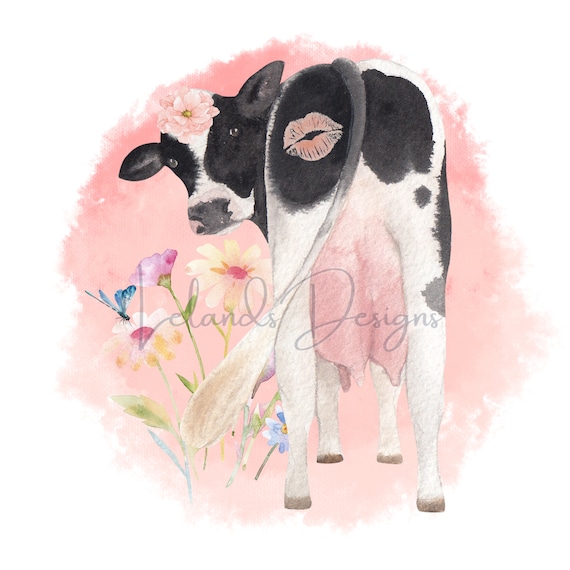 Sassy Cow Digital Art Download Funny Cow PNG Adorable Cow | Etsy