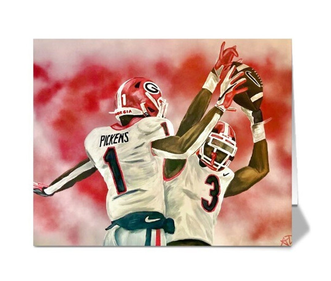 Sic 'em UGA Football Note Cards - Etsy