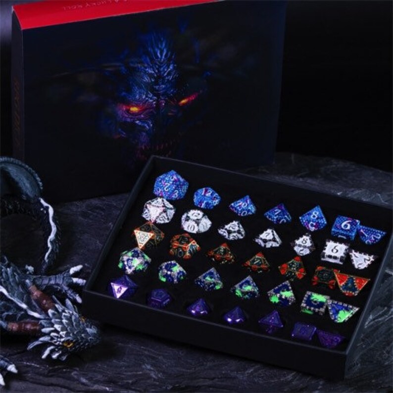 DEMON Dice Metal Dice Set Dungeons and Dragons Role | Etsy