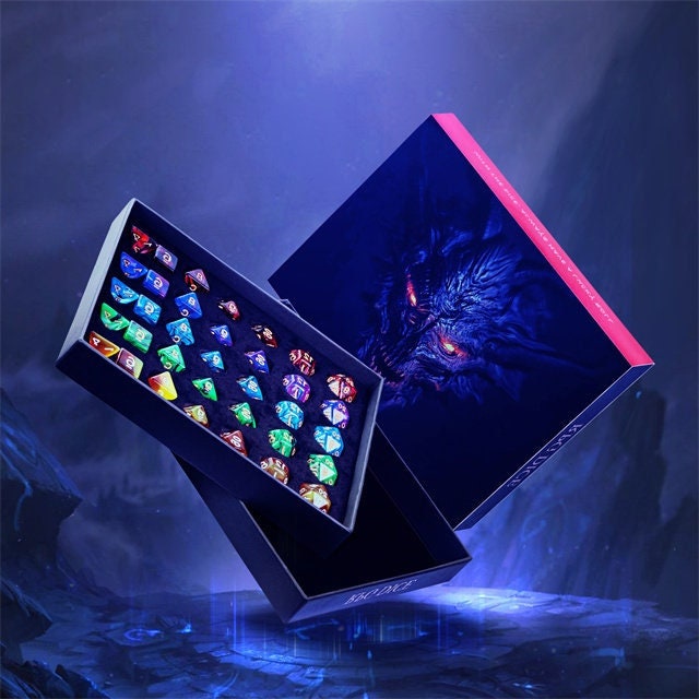 DEMON Dice Metal Dice Set Dungeons and Dragons Role - Etsy