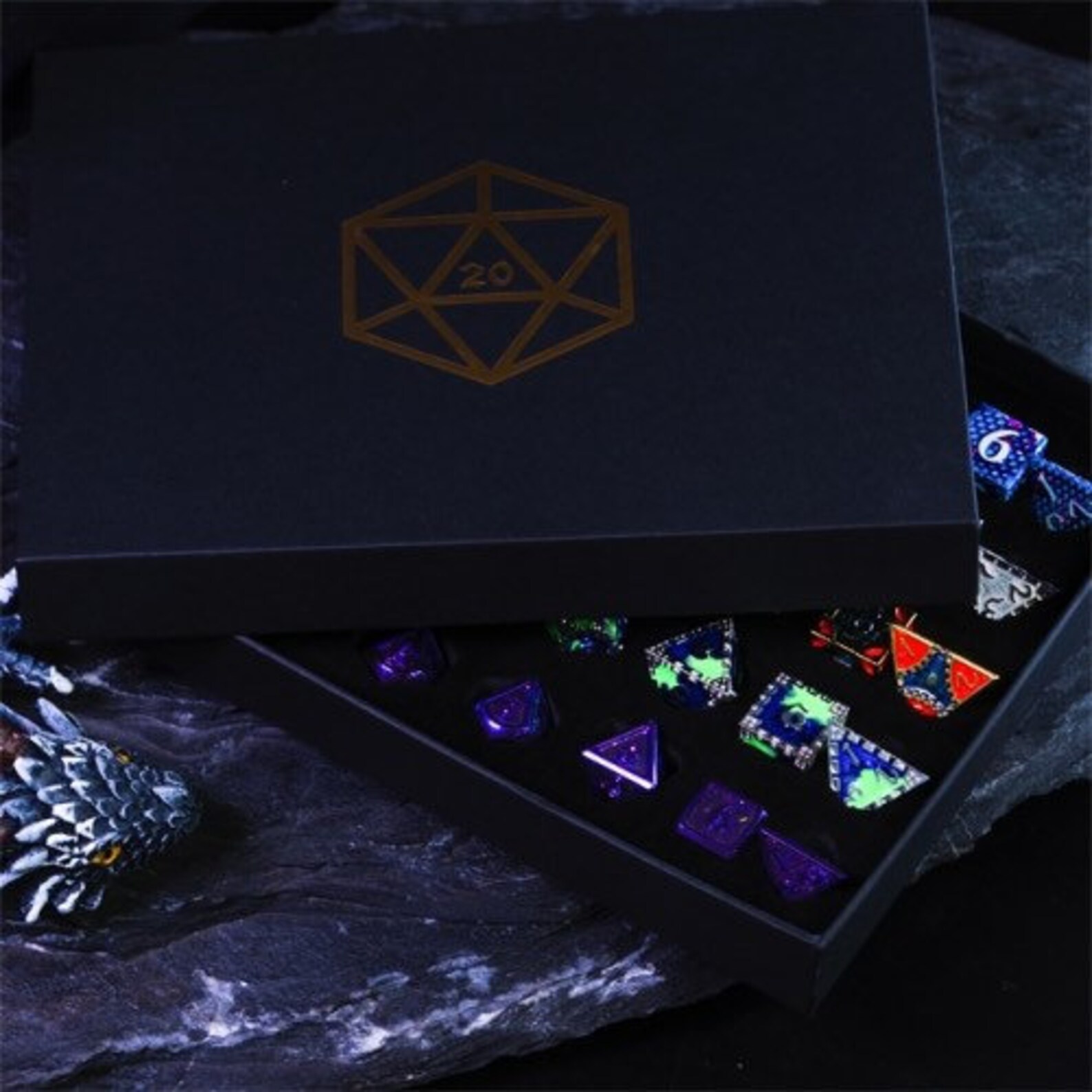 DEMON Dice Metal Dice Set Dungeons and Dragons Role - Etsy