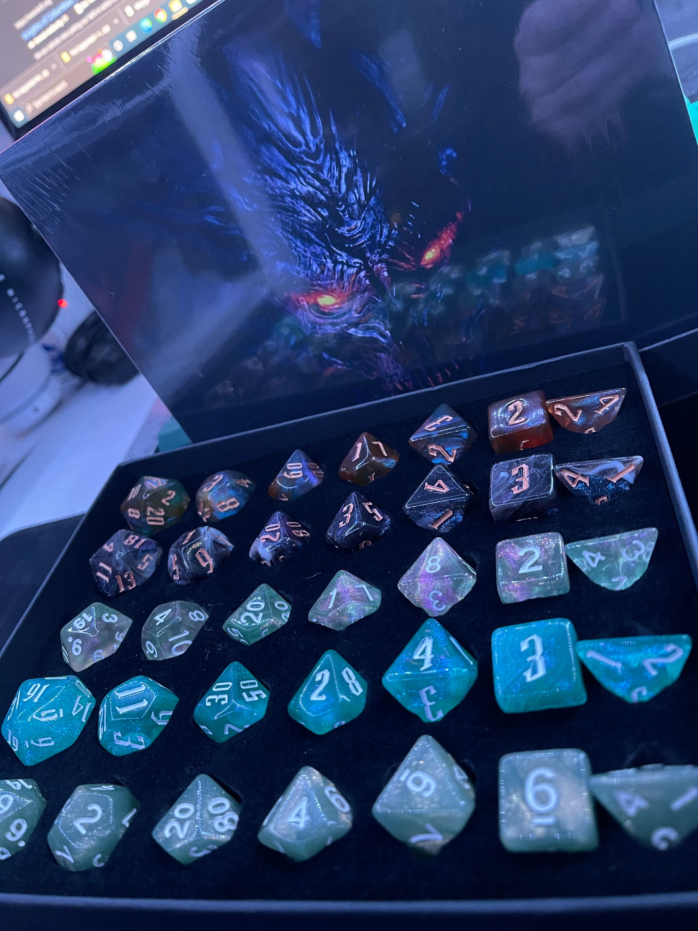 DEMON Dice Metal Dice Set Dungeons and Dragons Role - Etsy