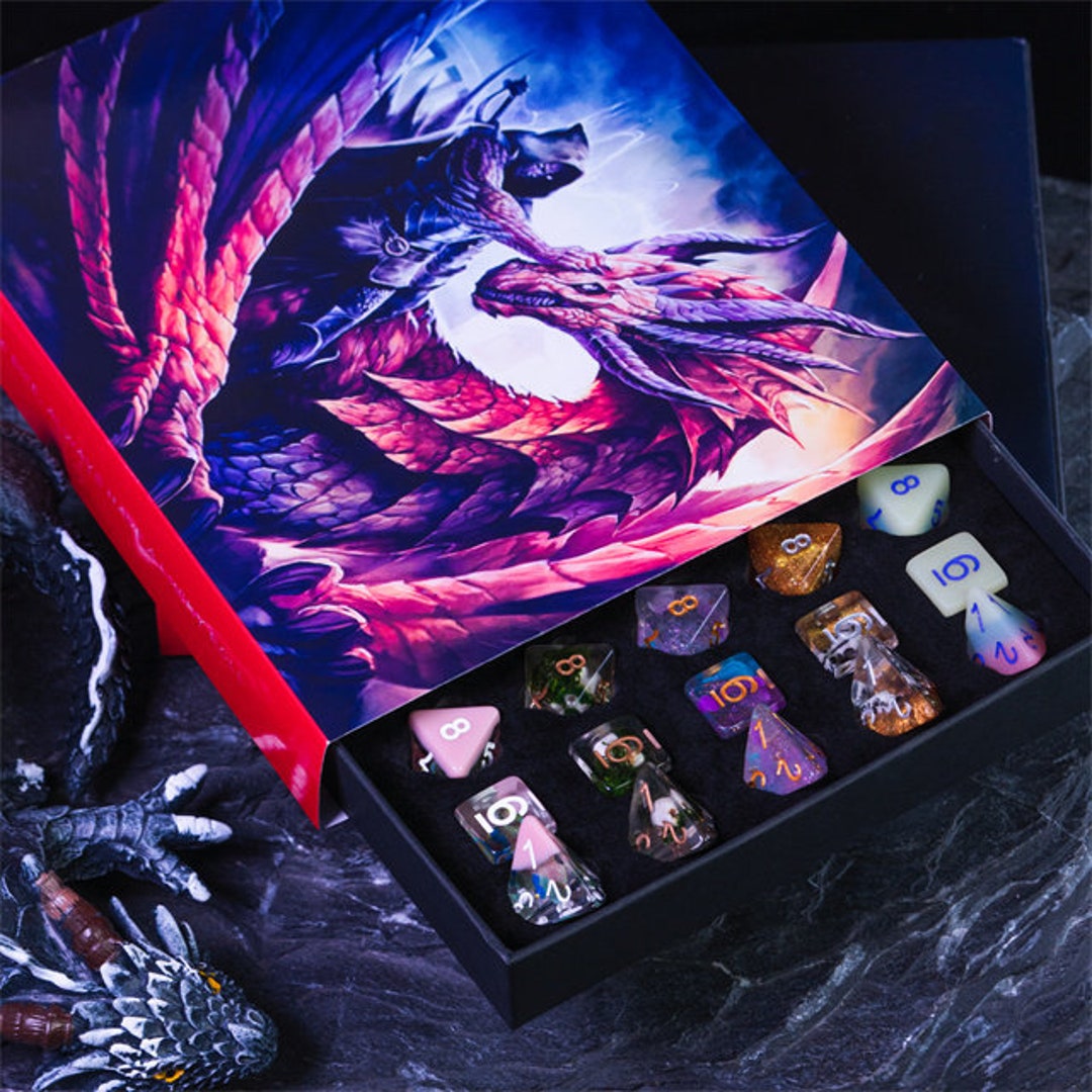 Dragons and Warriors Dice Acrylic Dice Set Dungeons and Dragons Role ...