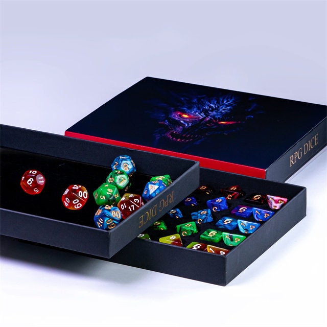 DEMON Dice Metal Dice Set Dungeons and Dragons Role - Etsy