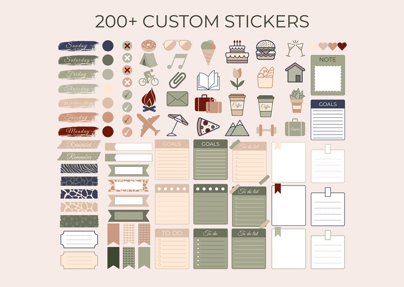 Digital Stickers, Handmade Stickers, Stickers for Digital Planners ...