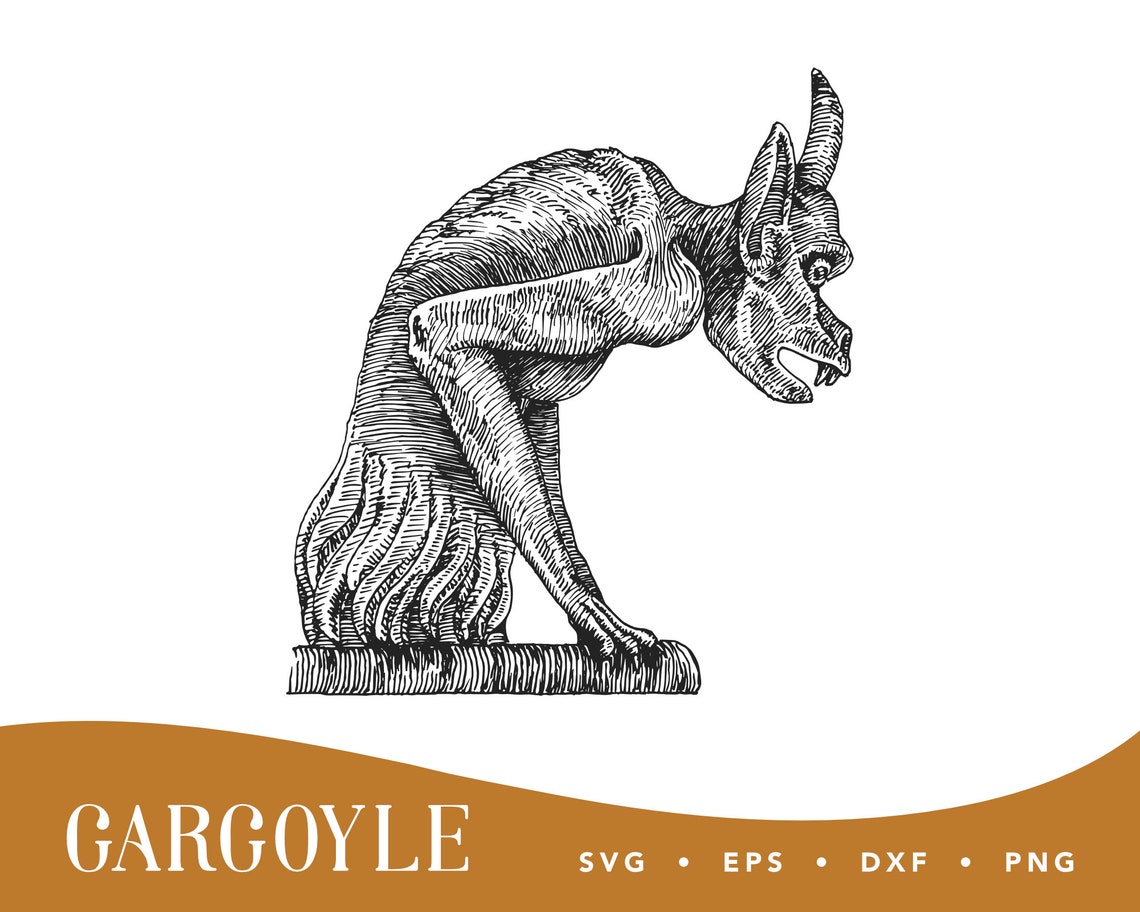 Gargoyle Svg, Demon Svg, Halloween Svg, Mythical Creature Svg, Gargoyle ...