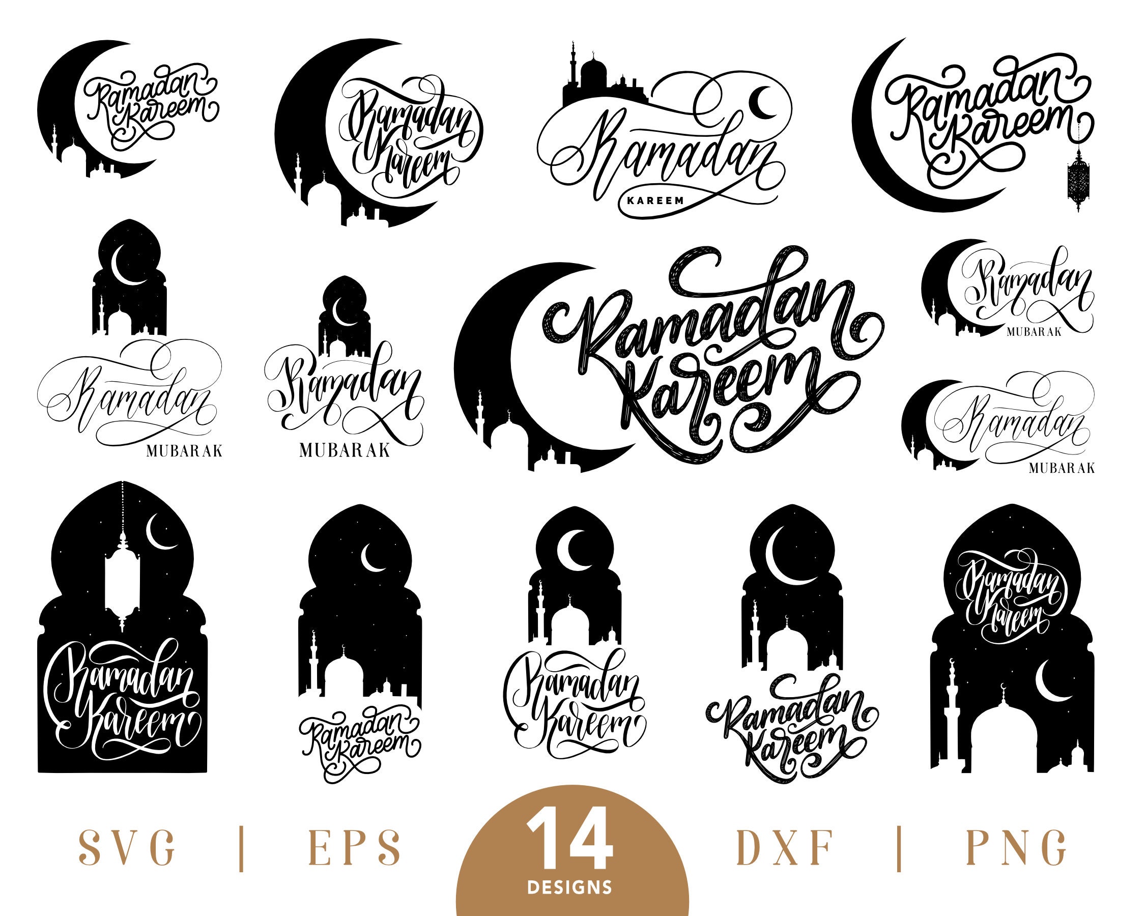 Ramadan Kareem SVG Bundle, Ramadan Mubarak Svg, Ramadan Svg, Eid ...