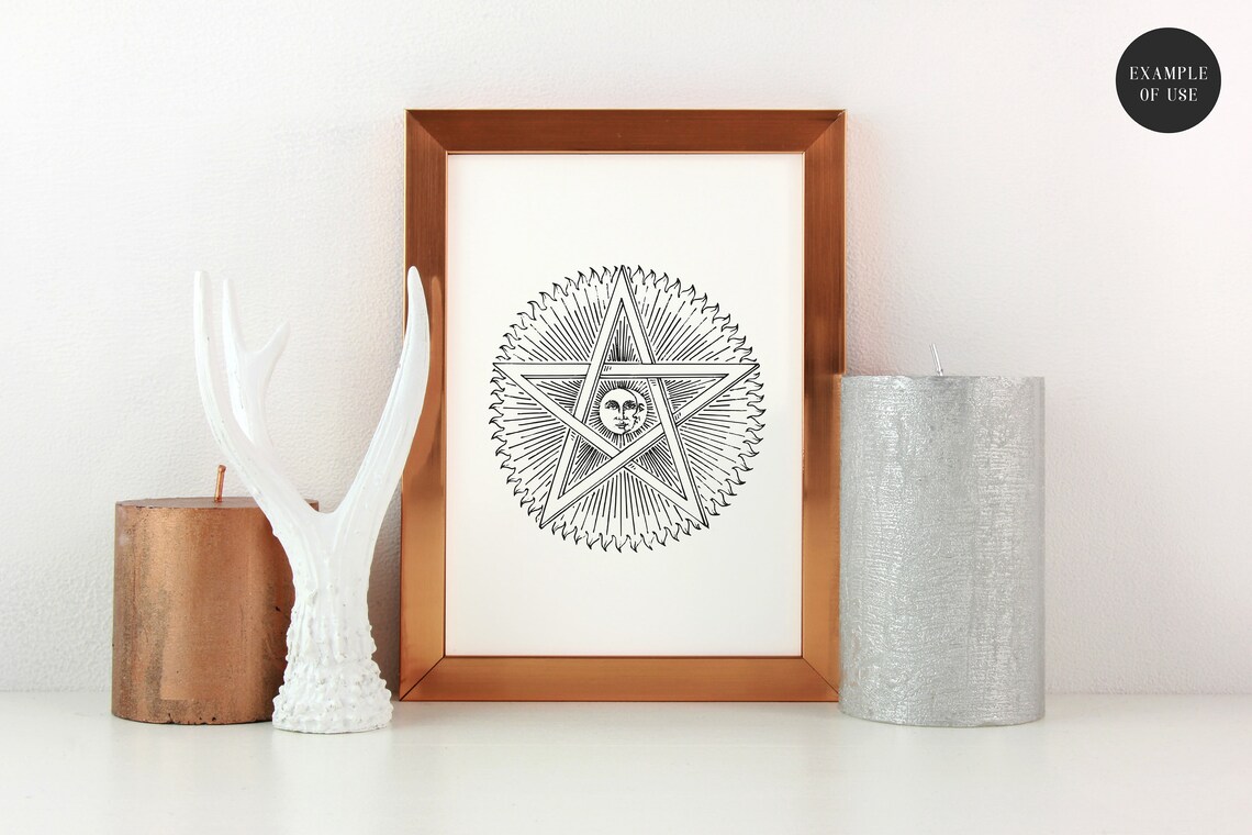 Pentagram Svg Pentacle SVG Pagan Magic SVG Pagan Symbols - Etsy