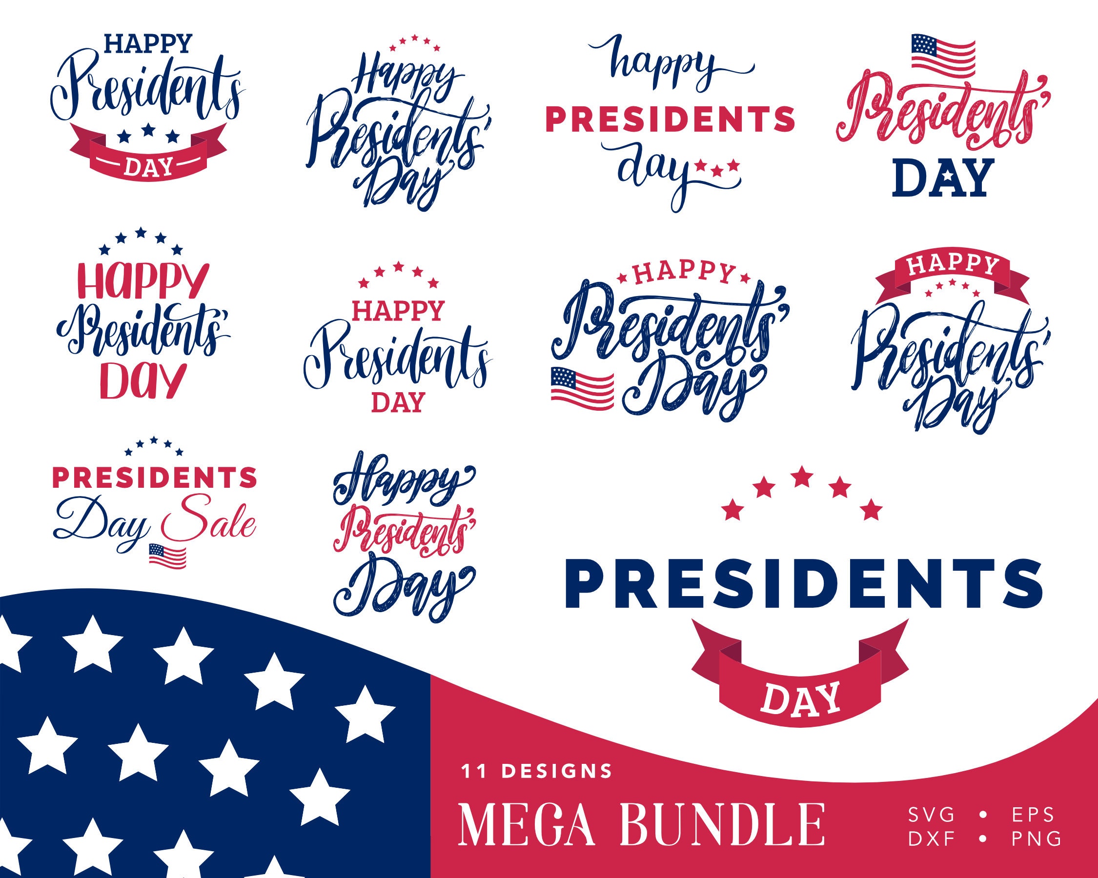 Presidents Day Svg Bundle, Presidents Day Png, Washington's Birthday ...