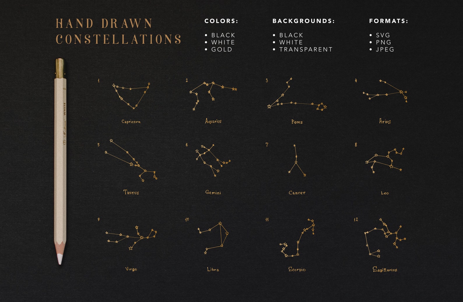 Constellations Png | Constellation Svg | Zodiac Constellation Cricut ...