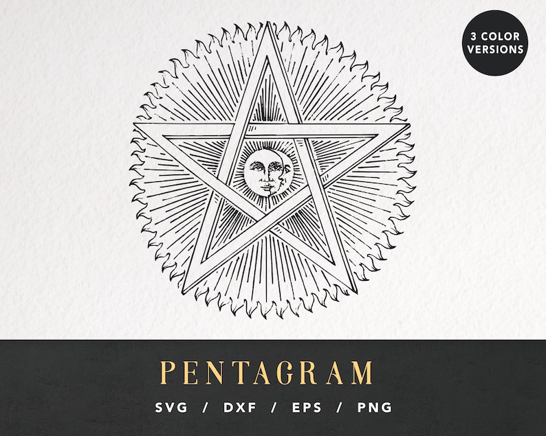 Pentagram Svg, Pentacle SVG, Pagan Magic SVG, Pagan Symbols Svg ...