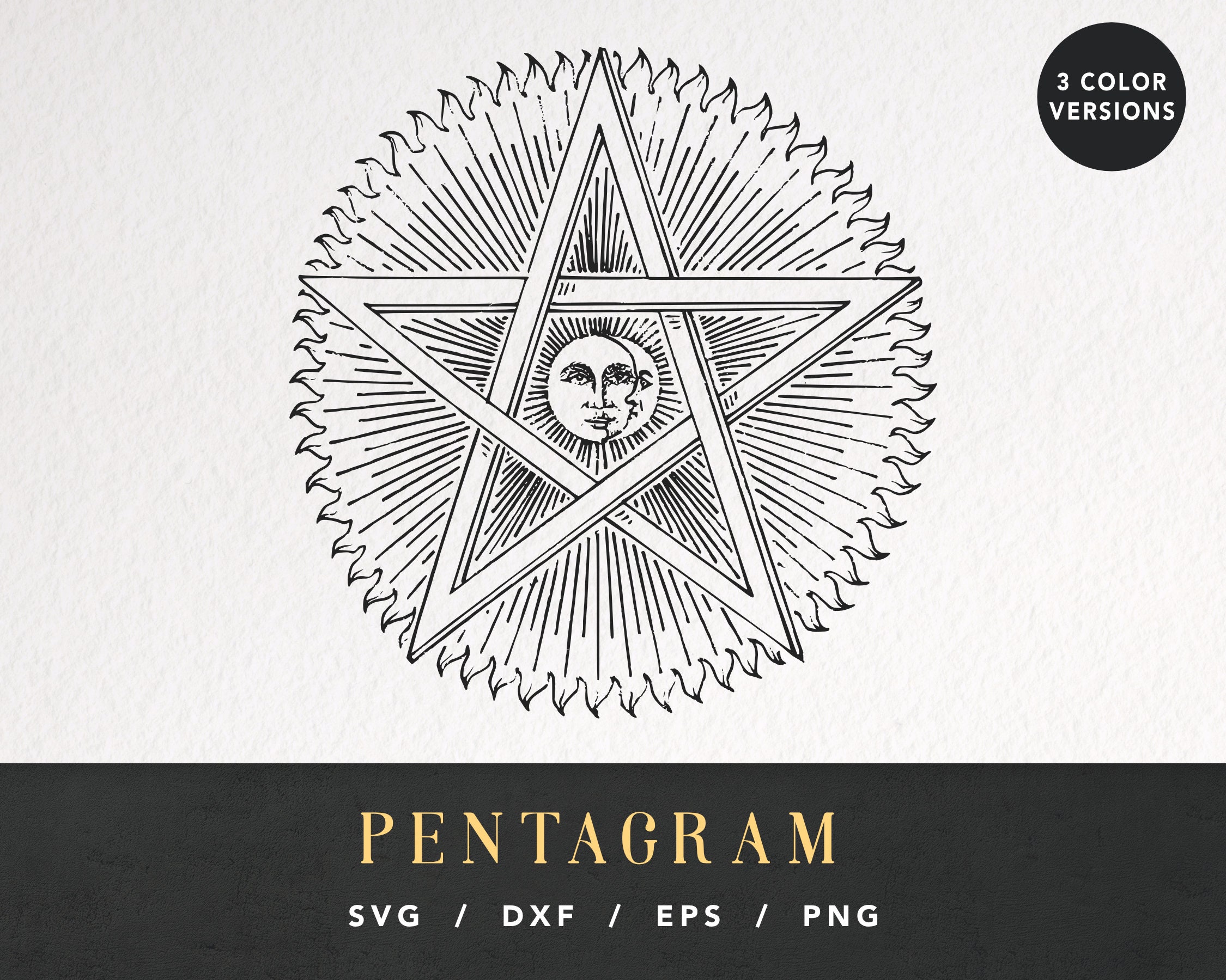 Pentagram Svg, Pentacle SVG, Pagan Magic SVG, Pagan Symbols Svg ...