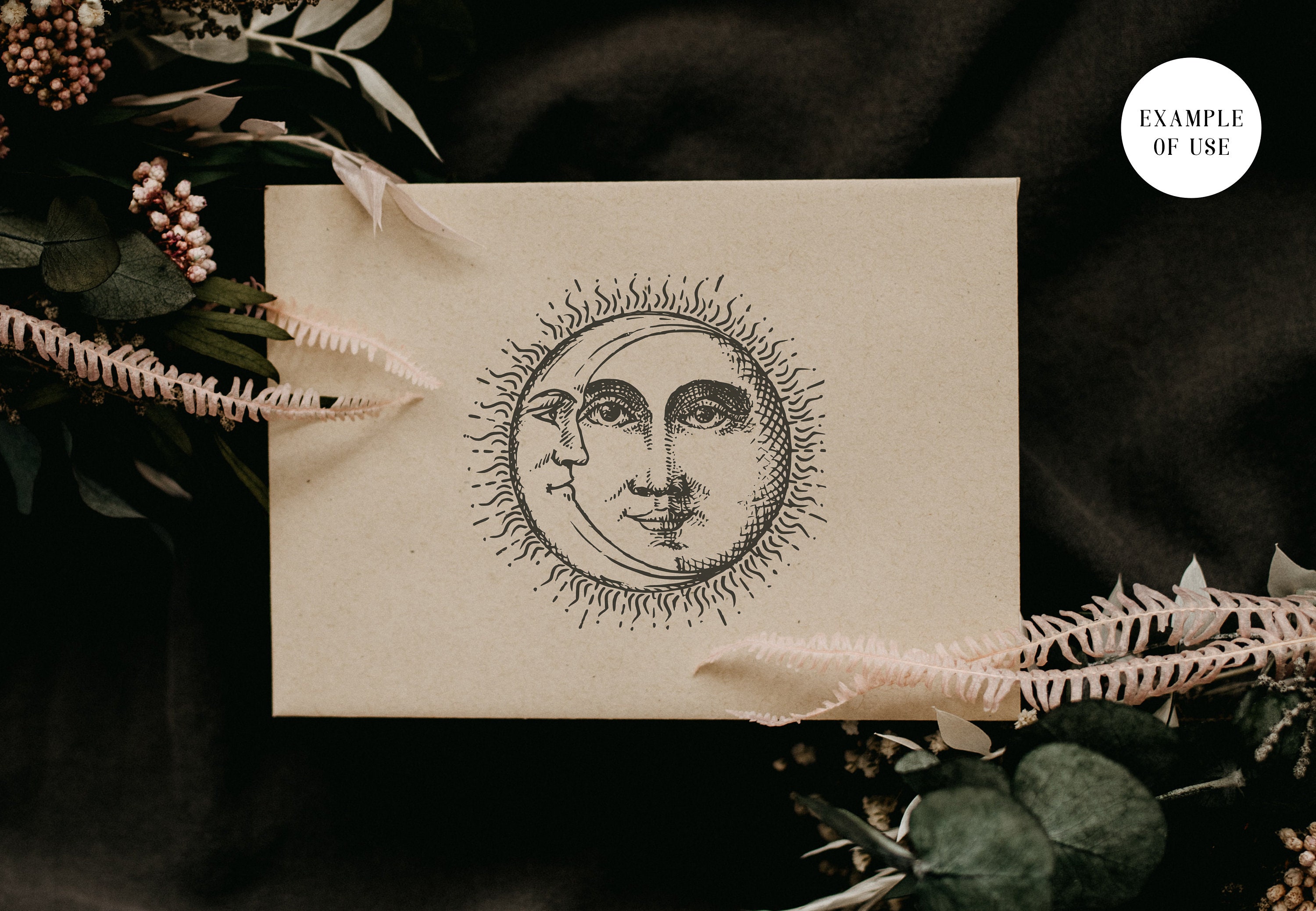 Sun and Moon Svg, Celestial Svg, Moon Face, Sun, Crescent Moon, Eclipse ...