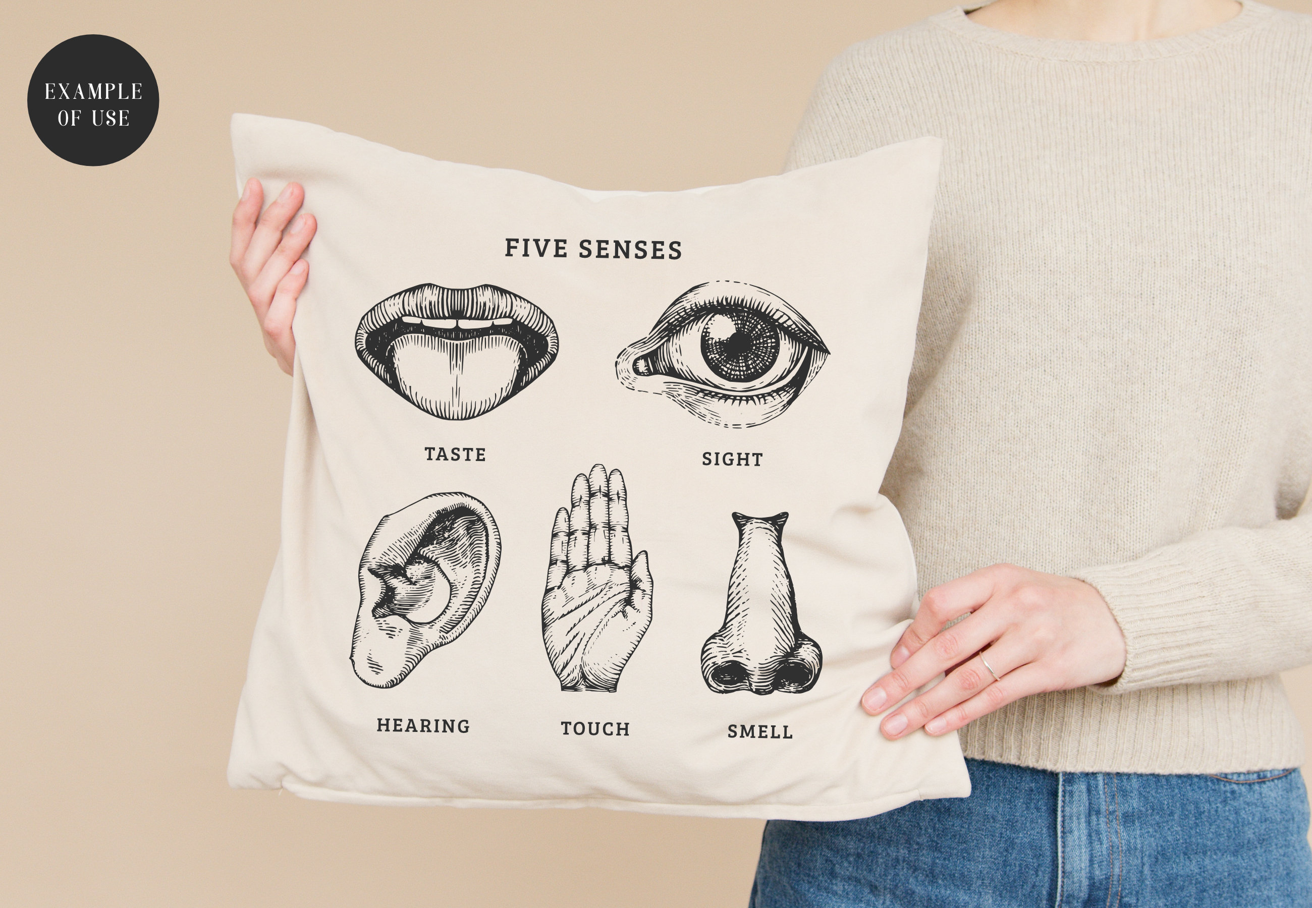 5 Senses Art Print, 5 Senses Tags, Five Senses Printables, Five Senses ...