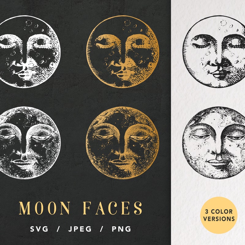 Moon Face - Etsy