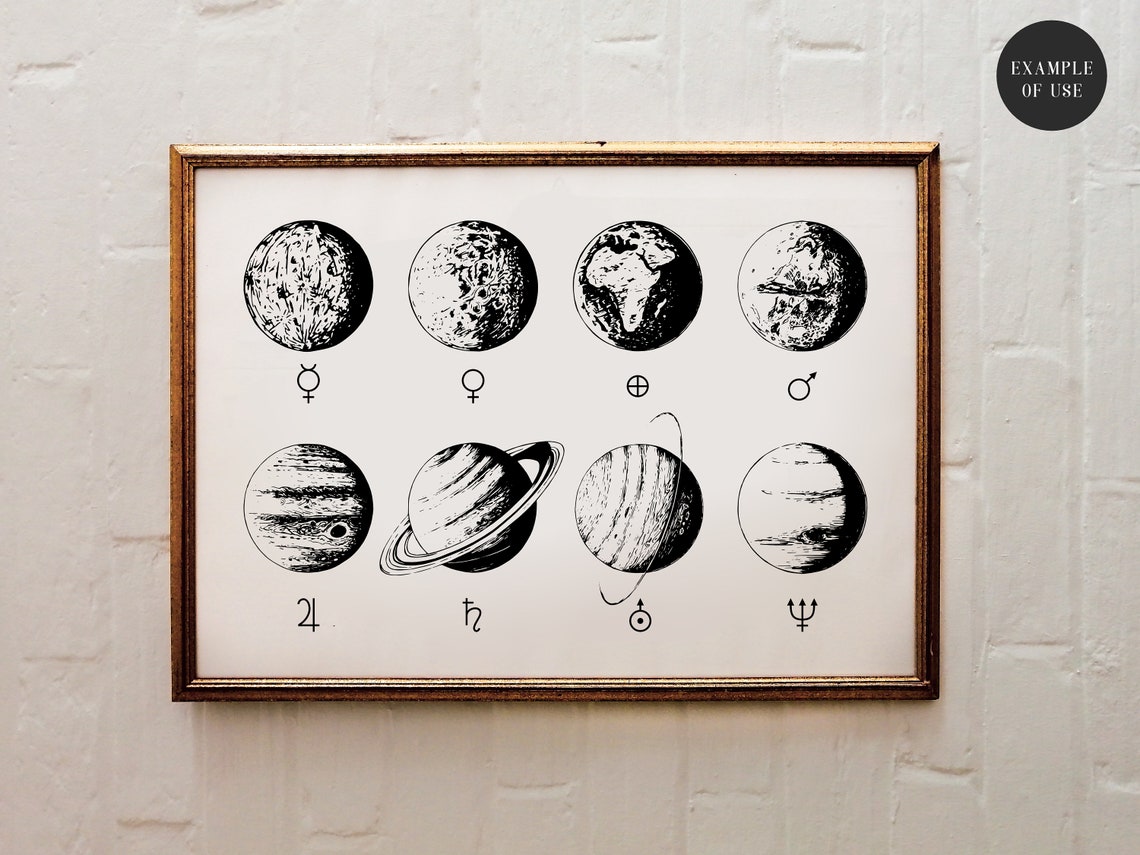 Planets PNG, SVG, Space Poster, Cricut Cut Files, Space Gifts ...