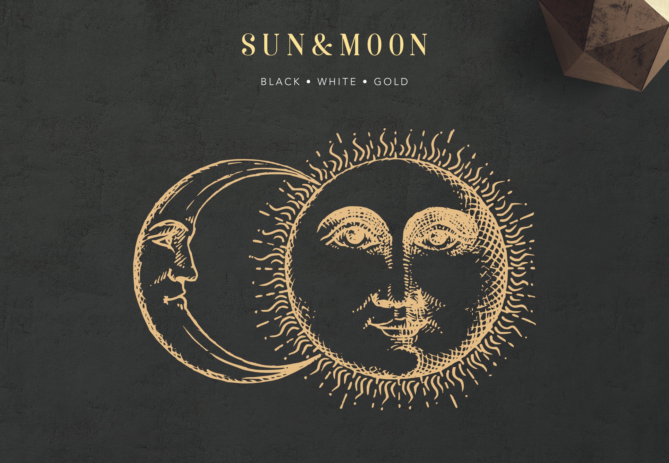 Sun and Moon Svg, Celestial Svg, Sun and Moon Face, Eclipse SVG ...
