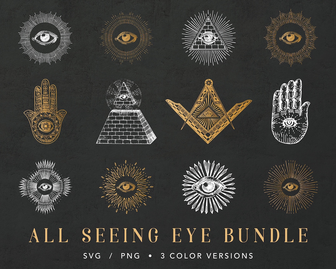 All Seeing Eye Svg, Evil Eye Bundle Svg, Illuminati Symbol, Eye Svg ...