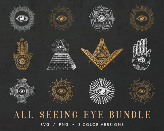 All Seeing Eye Svg Evil Eye Bundle Svg Illuminati Symbol - Etsy