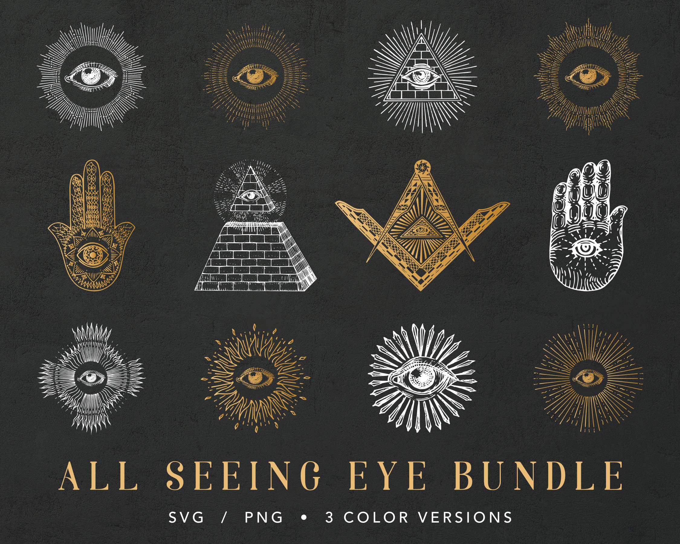 All Seeing Eye Svg, Evil Eye Bundle Svg, Illuminati Symbol, Eye Svg ...