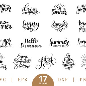Hello Summer Svg Bundle, Beach Svg, Aloha Svg, Summer Svg Png, Vacation ...