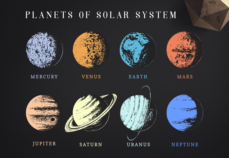 Planets PNG, SVG, Cricut Cut Files, Silhouette Files, Space Art, Solar ...