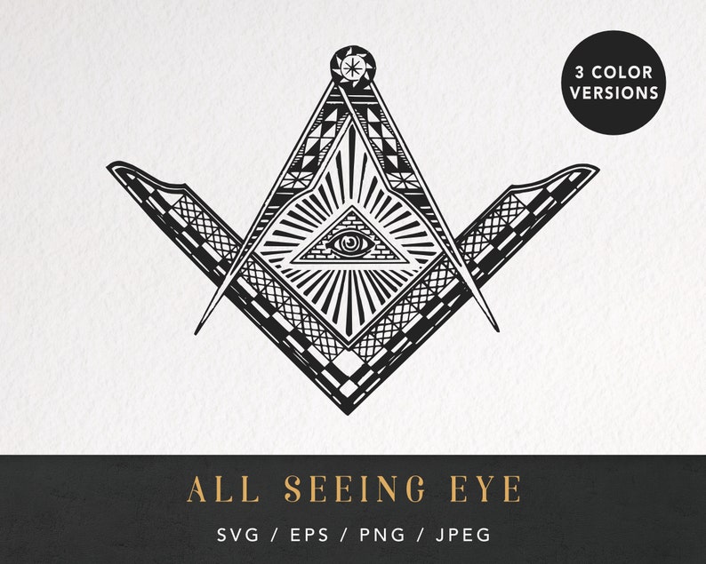 All Seeing Eye SVG Cricut Cut Files, Illuminati Symbol Shirt Design Svg ...